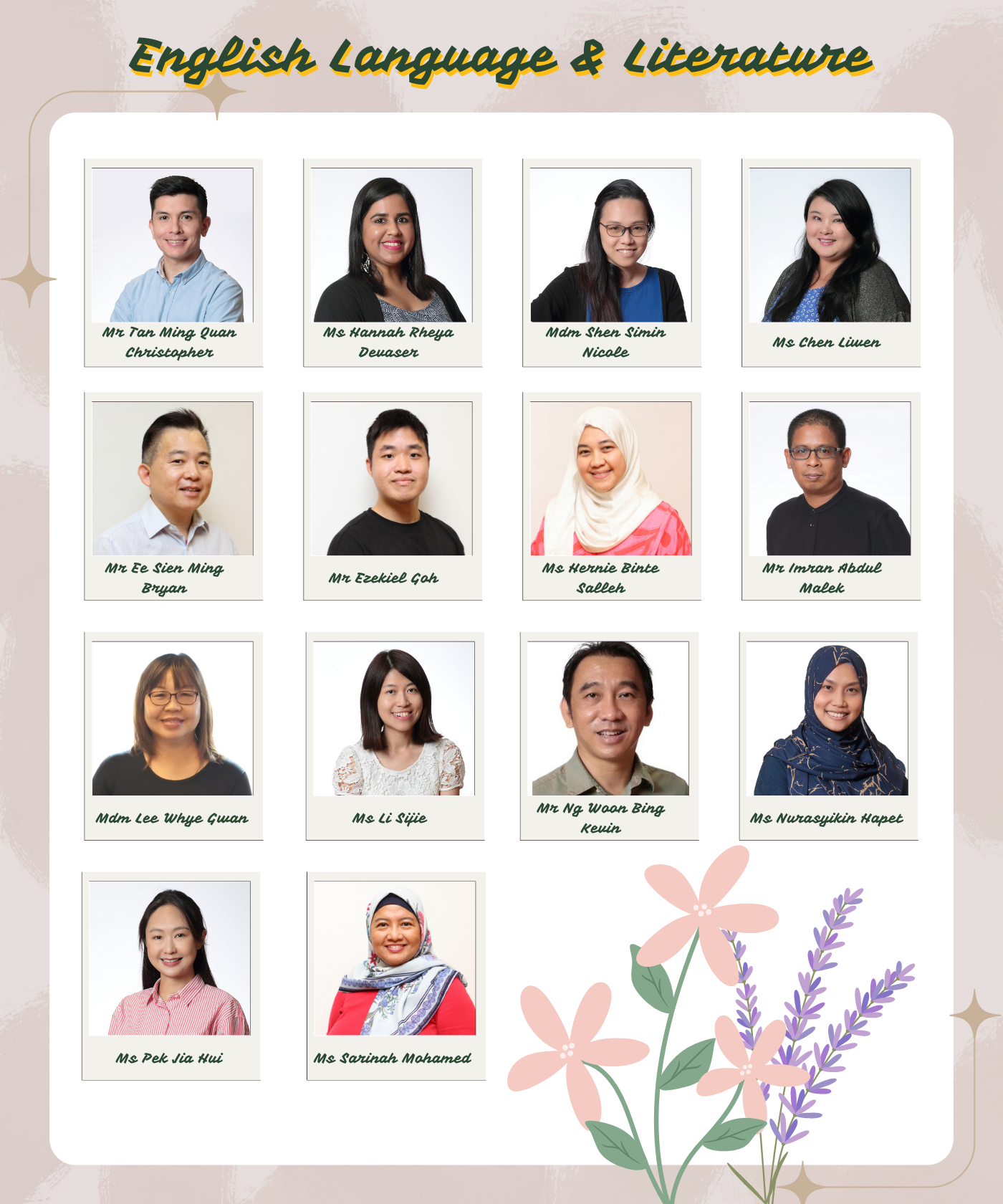 English Language and Literature Department